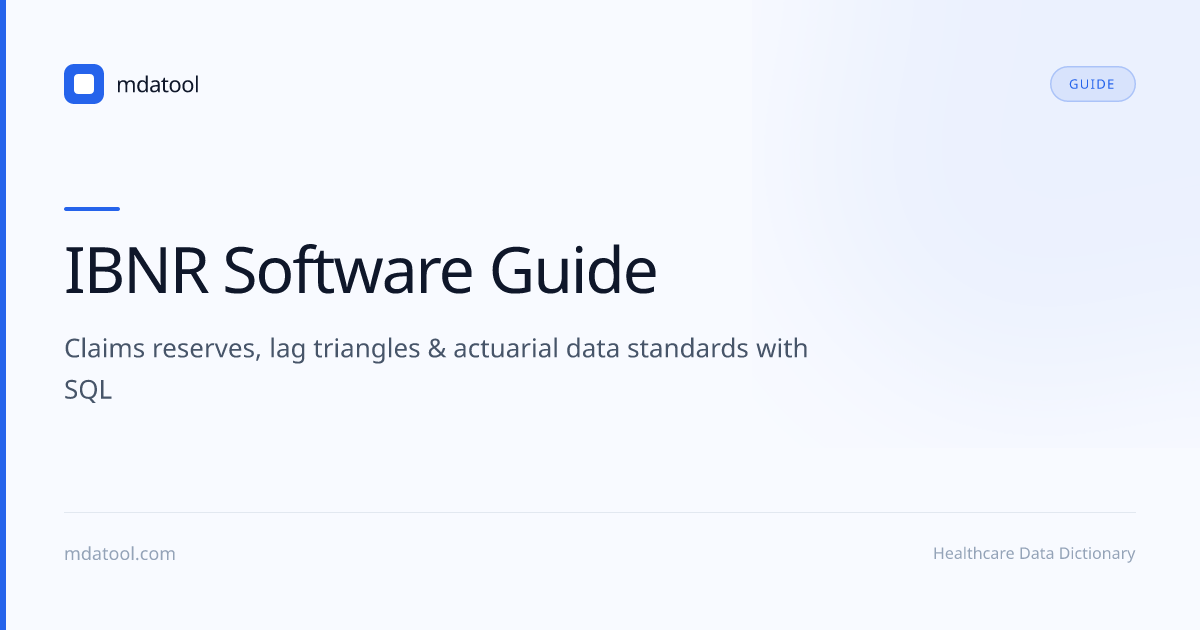 IBNR Software Guide | Claims Reserves & Actuarial Data | mdatool